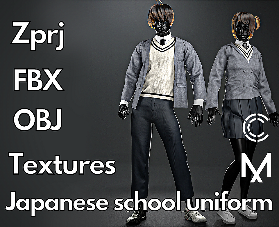 Marvelous Designer + Clo3d : School uniform
