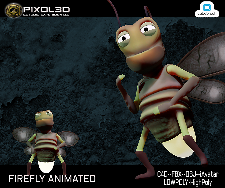 FIREFLY animated Lowpoly Character
