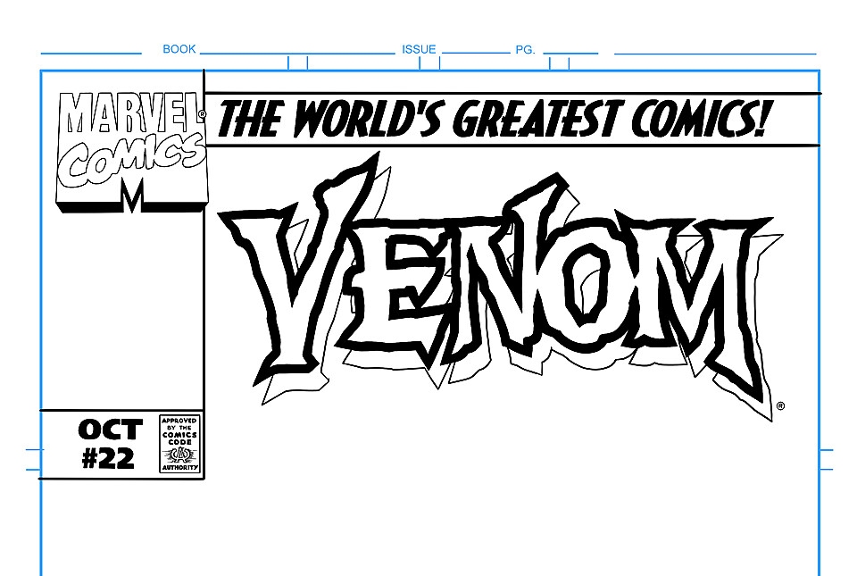 Venom Comic Book Cover Template