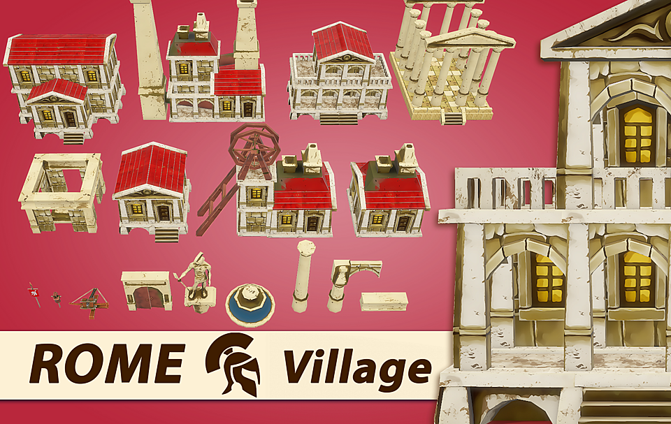 Rome RTS Fantasy Buildings