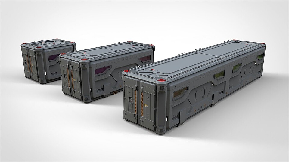 sci fi Cargo Container 2