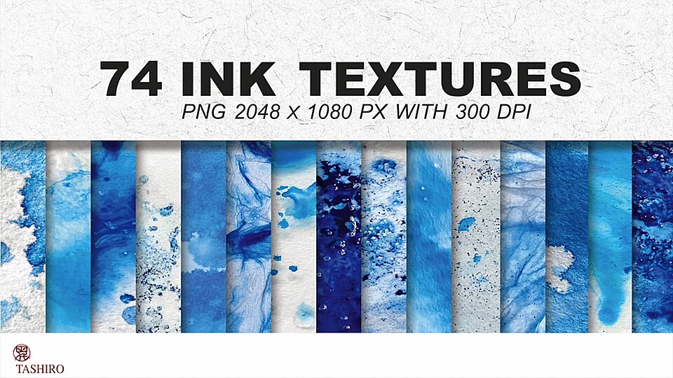 Blue ink textures