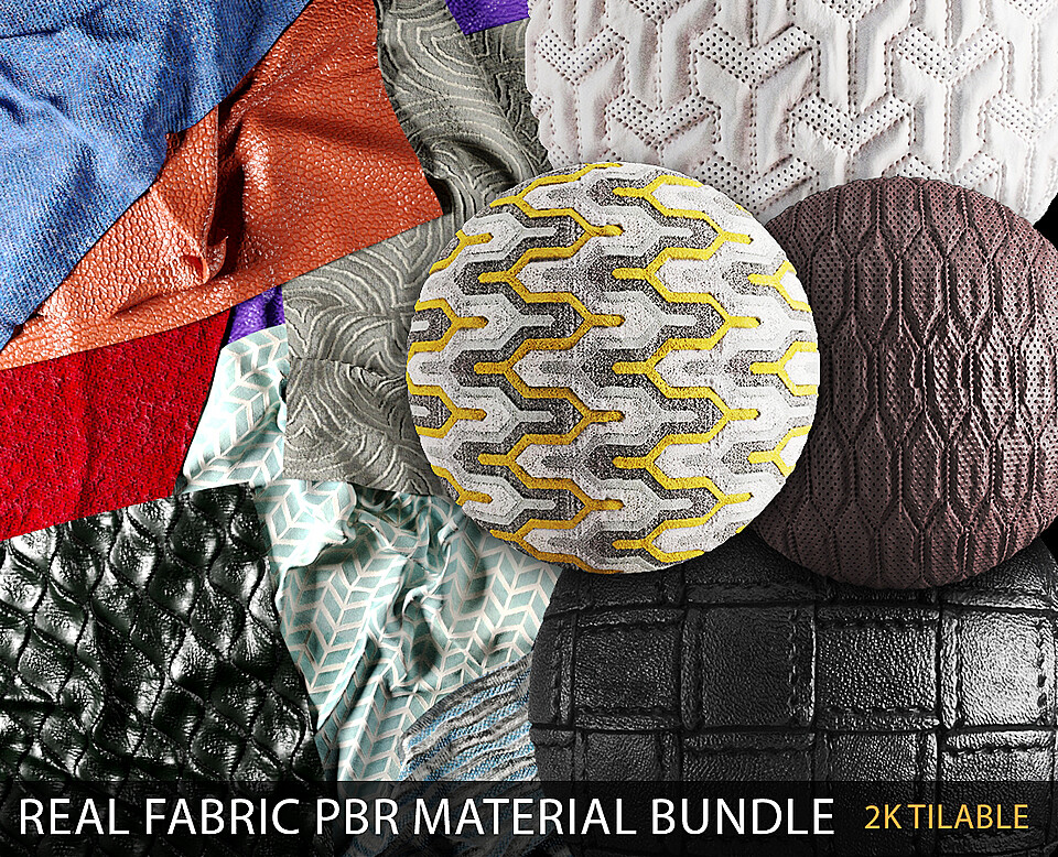 real fabric PBR material bundle