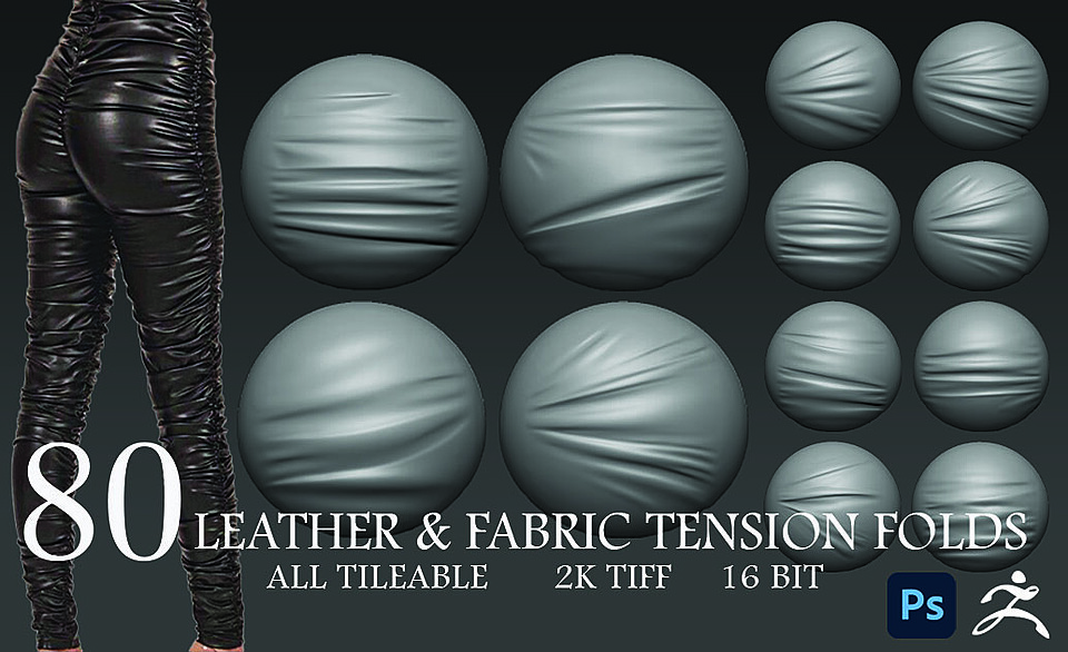 80 Leather & Fabric Tension Folds