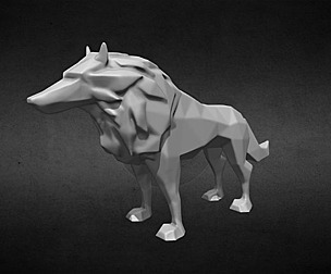 Gray Wolf Base Mesh 3D model
