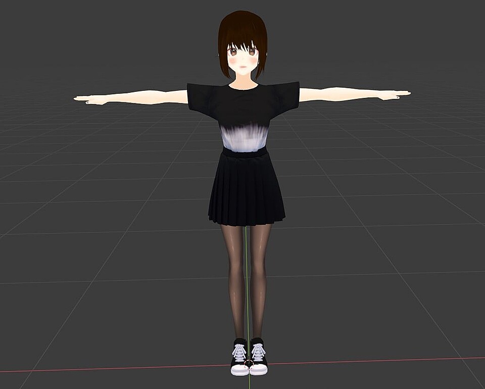 Gin - GAME READY LOW POLY ANIME CHARACTER GIRL
