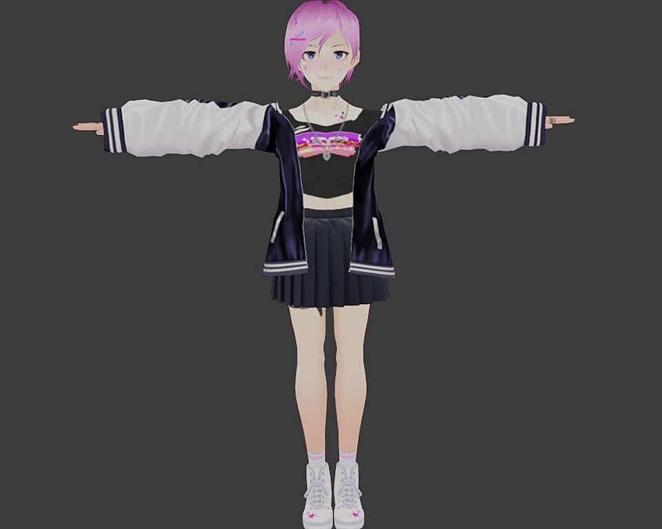 Hideyo - GAME READY LOW POLY ANIME CHARACTER GIRL