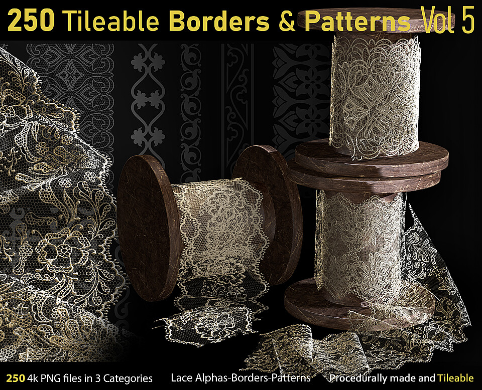 250 Tileable Borders&Patterns-Vol5