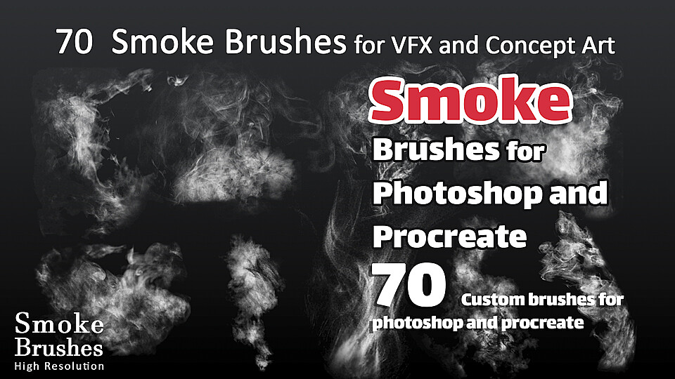 70 Smoke Brushes for VFX and Concept Art