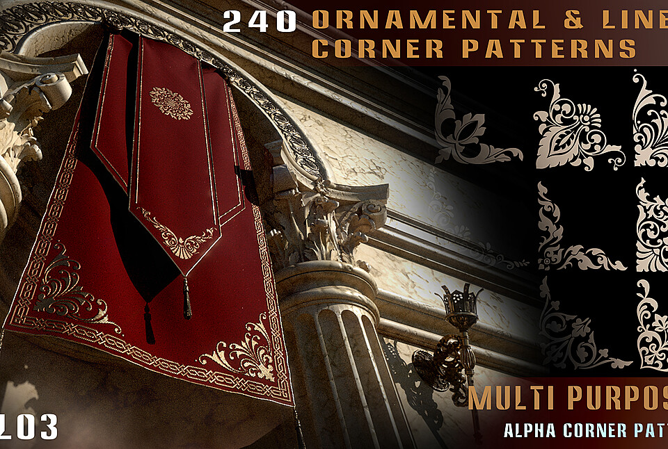 240 ornamental and linear corner alpha-Vol 03