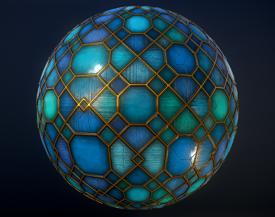 Stylized stained glass windows