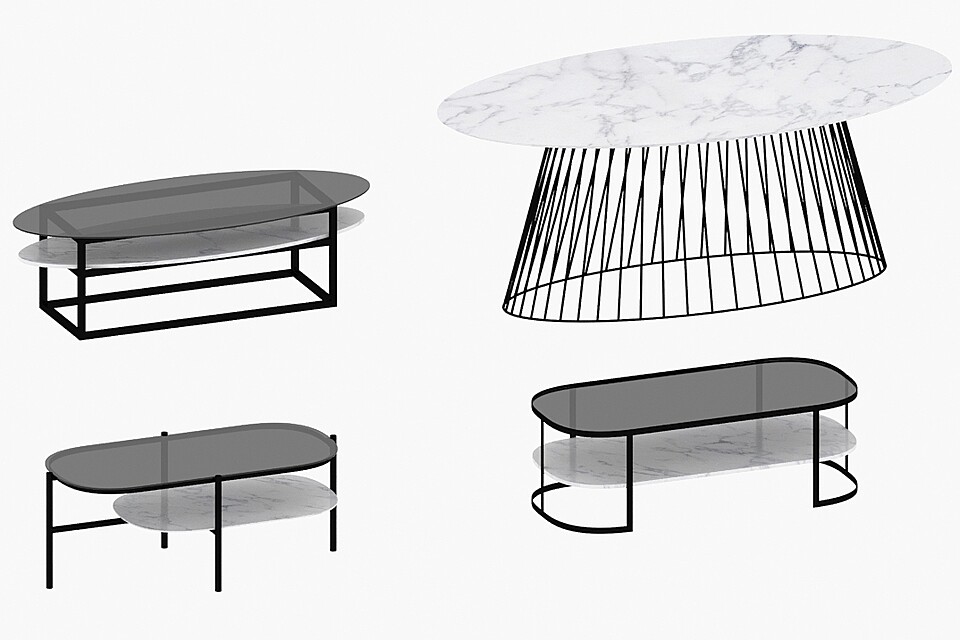 Coffee tables in loft style