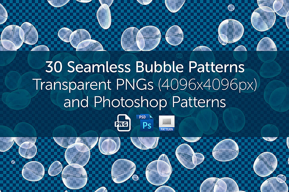 30 Seamless Bubble Patterns (for Photoshop+PNGs)