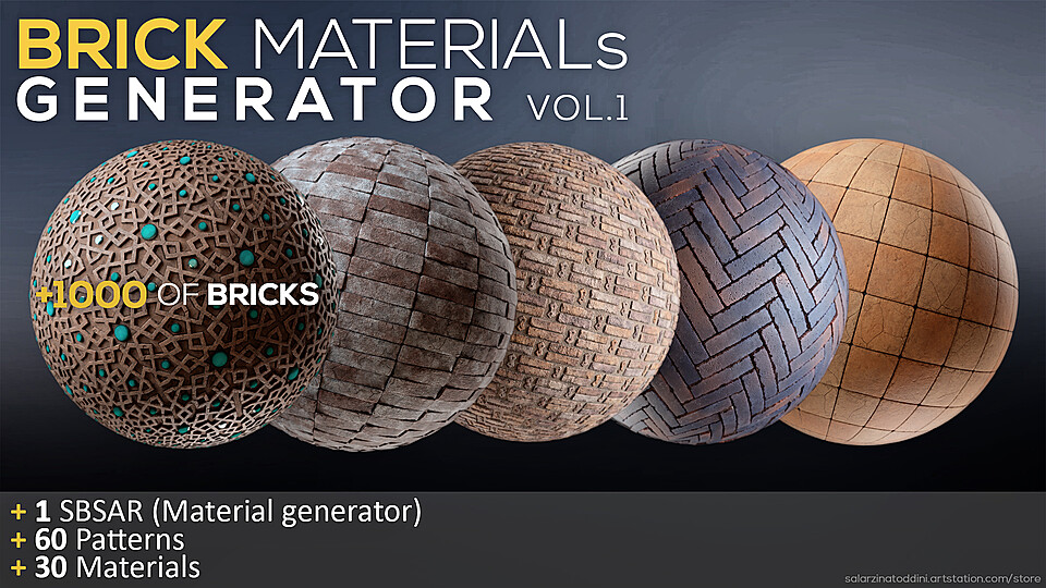 Brick Materials Generator vol.1