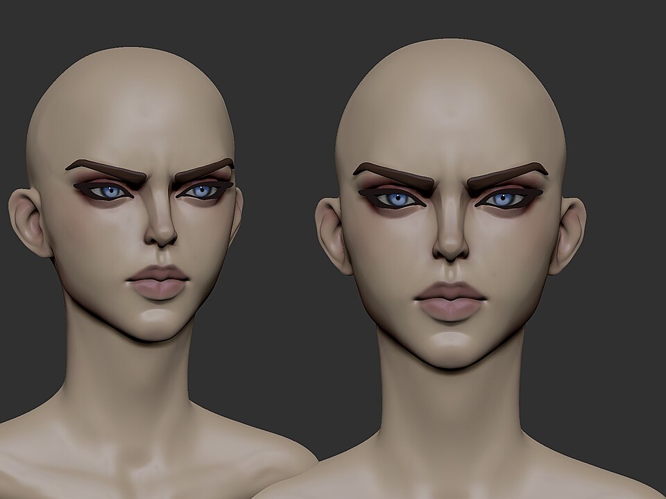 Stylized female head44