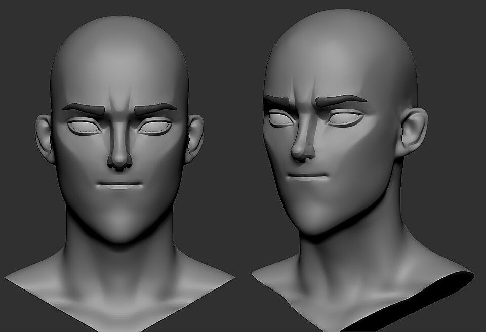 stylized Male head Basemesh5