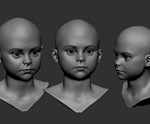 Child Head Base Mesh Pack