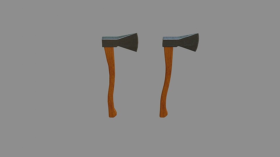 Axe - Low and High poly