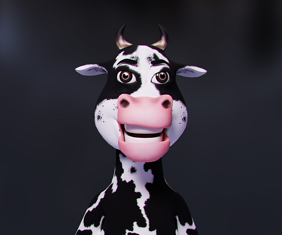 Toon Humanoid Cow - Animated