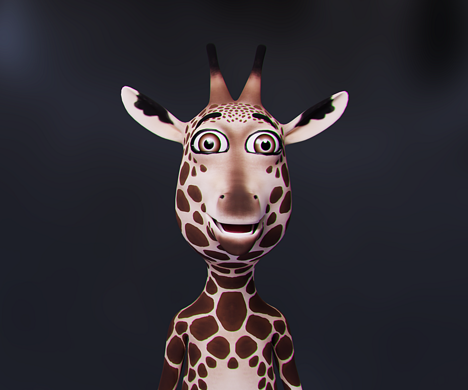 Toon Humanoid Giraffe - Aanimated