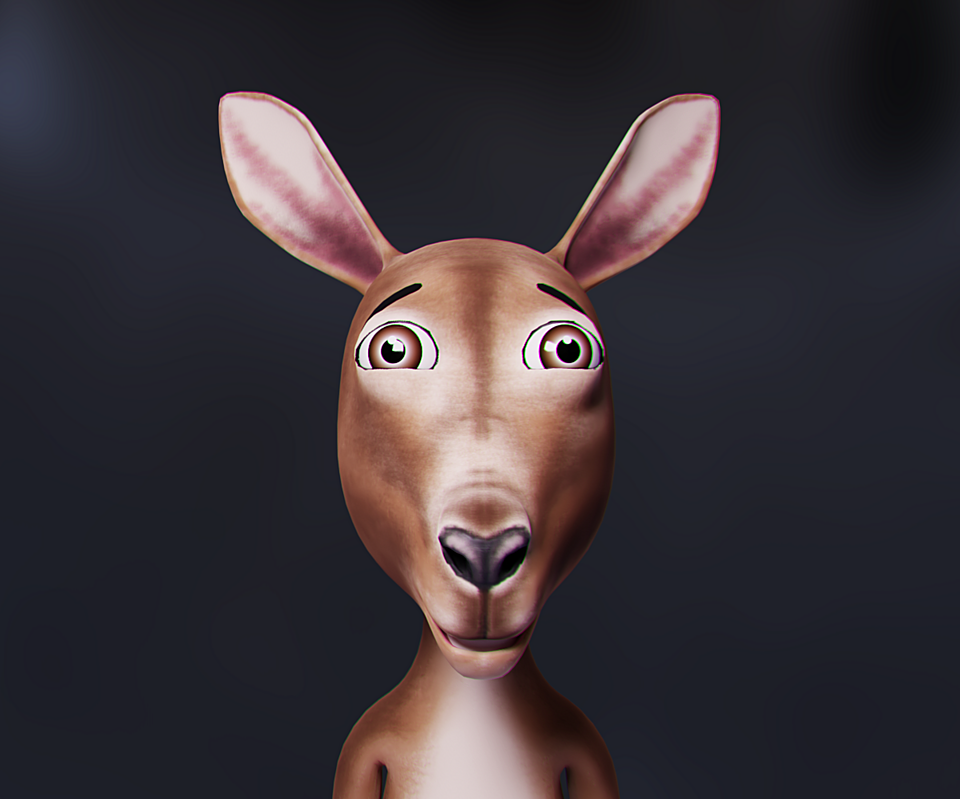 Toon Humanoid Kangaroo - Animated