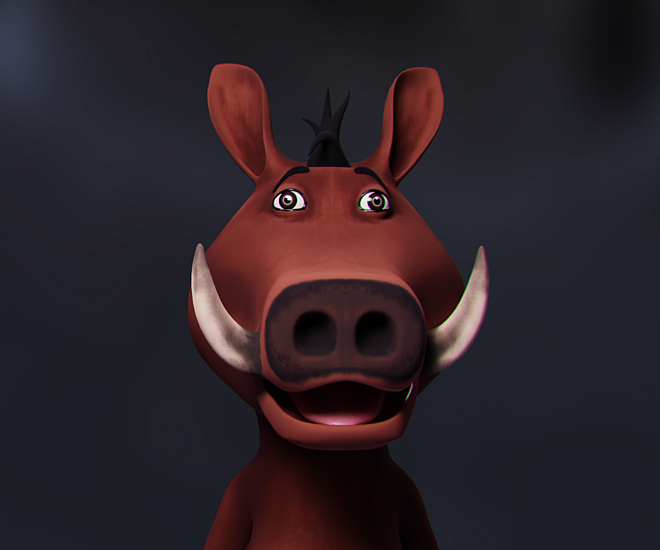 Toon Humanoid Warthog - Animated