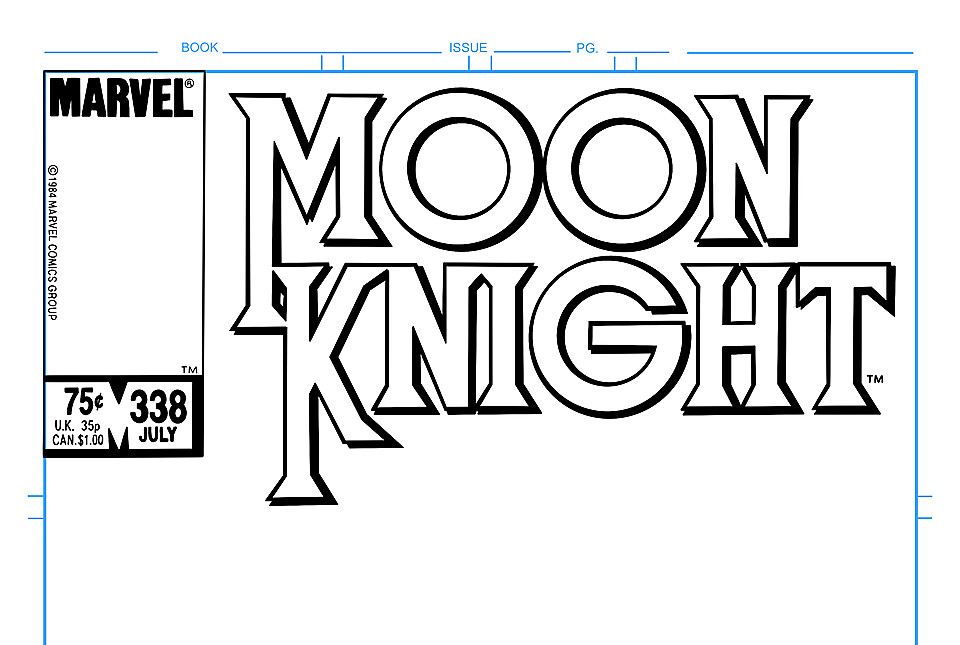 Moon Knight Comic Book Cover Template