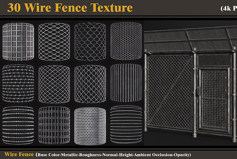 30 Wire Fence Texture