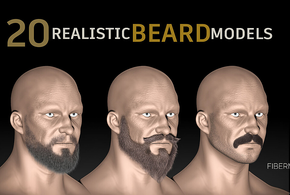 20 Realistic Beard mesh