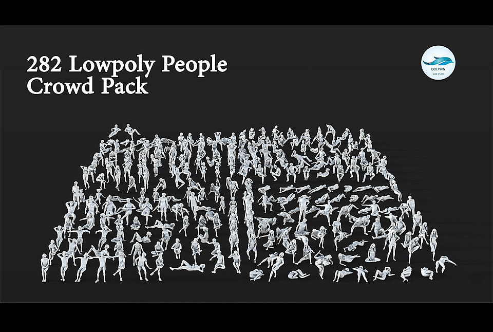 Crowd Set-04 282 Lowpoly People