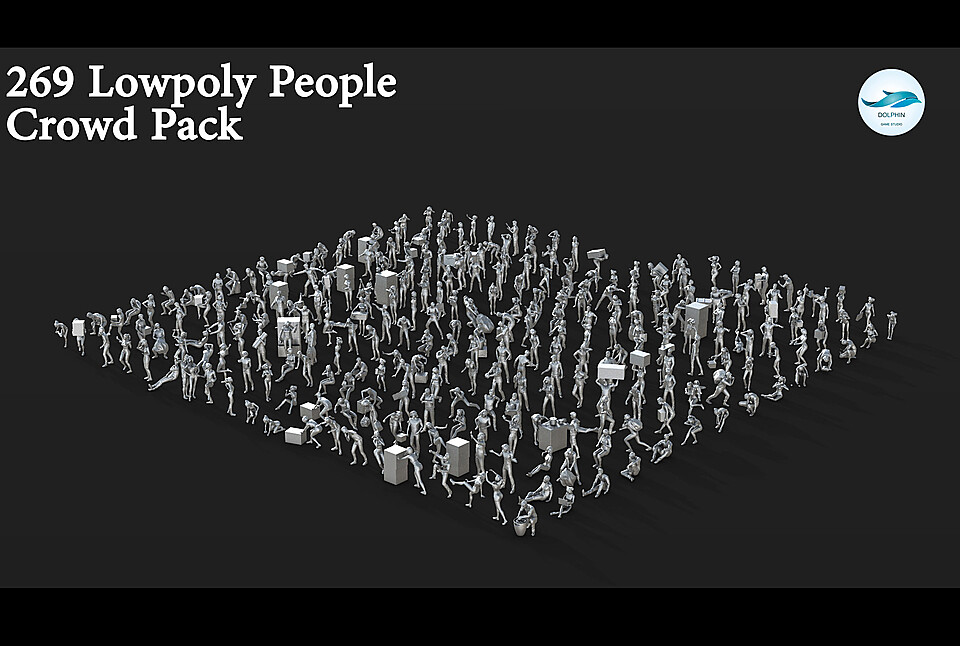 Crowd Set-05 269 Lowpoly People
