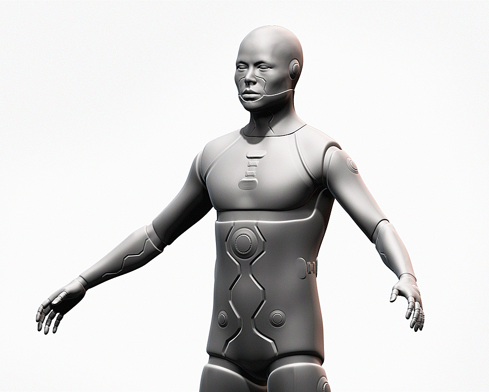 Male Robot Base Mesh
