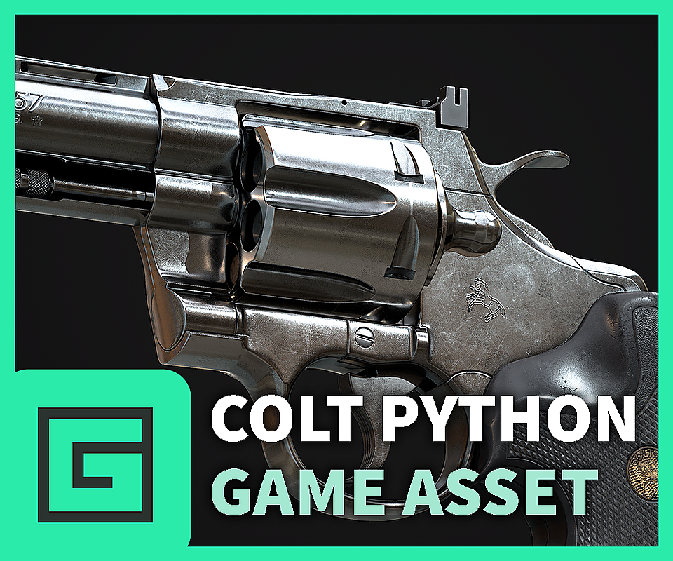 Colt Python | 3D Model | Game Ready | PBR