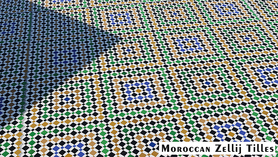 Moroccan Zellij Patern Tiles PBR Texture