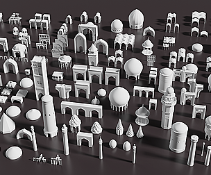 Ancient Temple KitBash Set