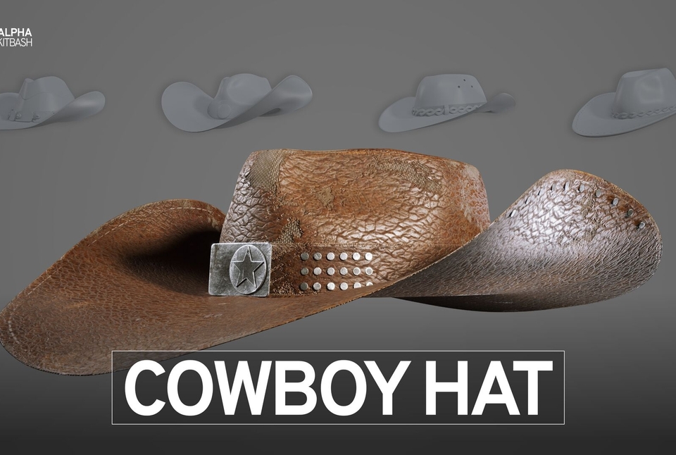 40 Cowboy Hat Basemesh Vol.02 (Game Ready)