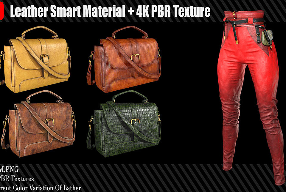 40 Leather Smart Material + 4K PBR Texture Vol_3