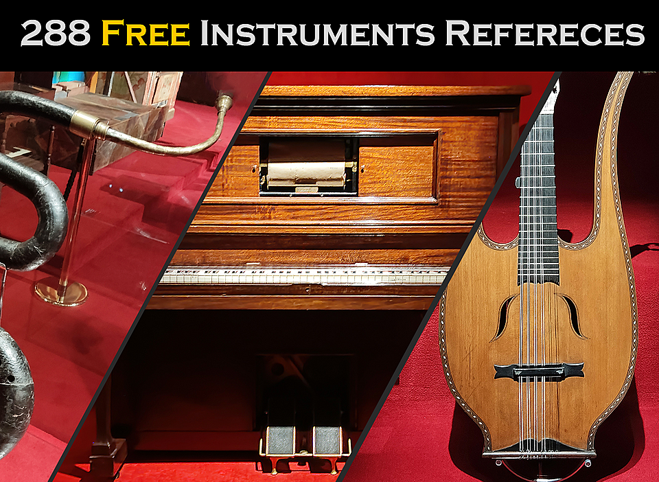 🎷Ref Free Pack Instruments288 Pics Music Museum🪗