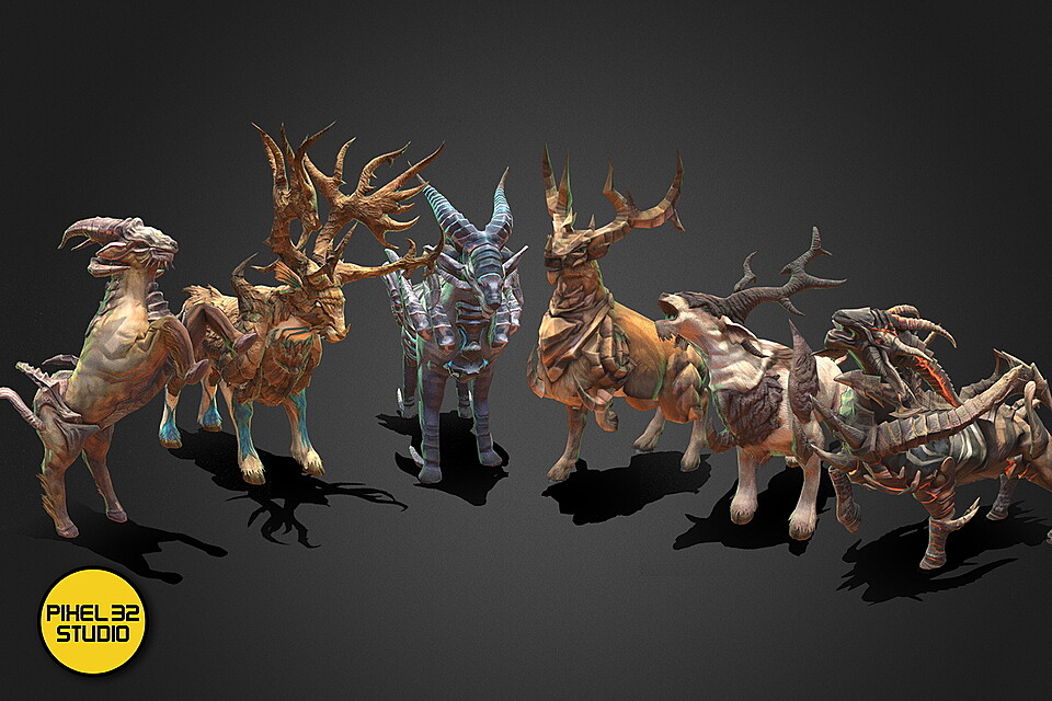 Fantasy Creature - Battle Deer