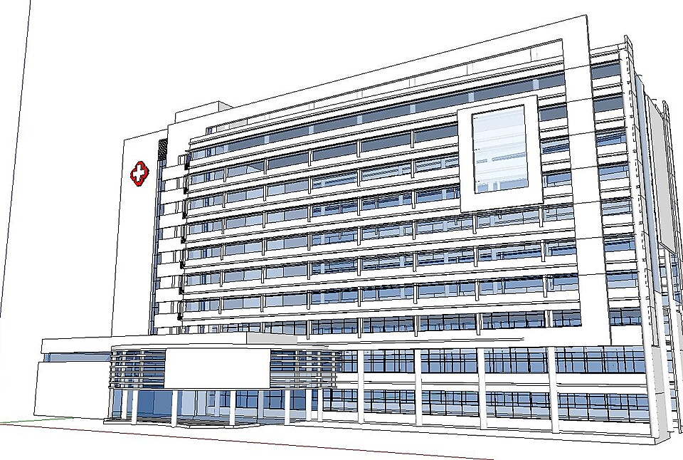 Sketchup City social Building-Hospital -044