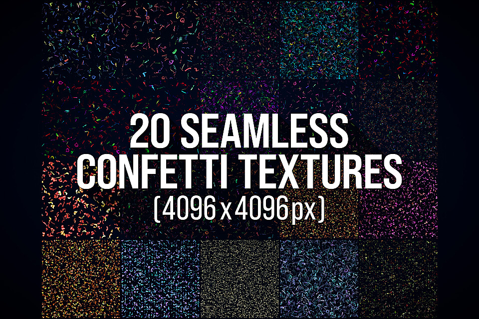 20 Seamless Confetti Textures