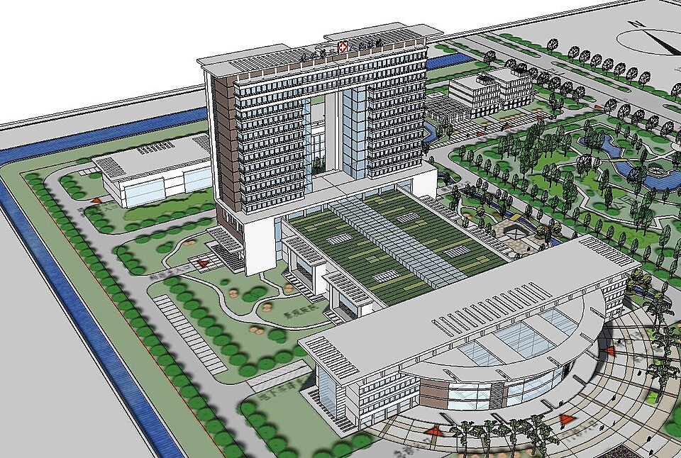 Sketchup City social Building-Hospital -066