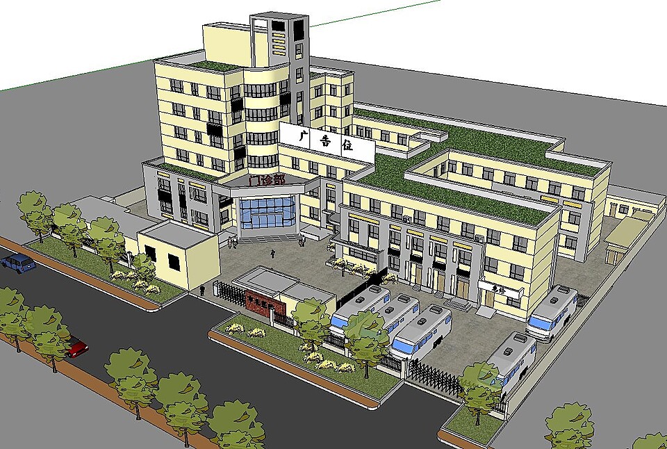 Sketchup City social Building-Hospital -087