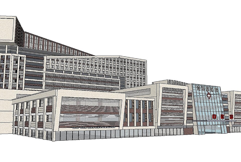 Sketchup City social Building-Hospital -094