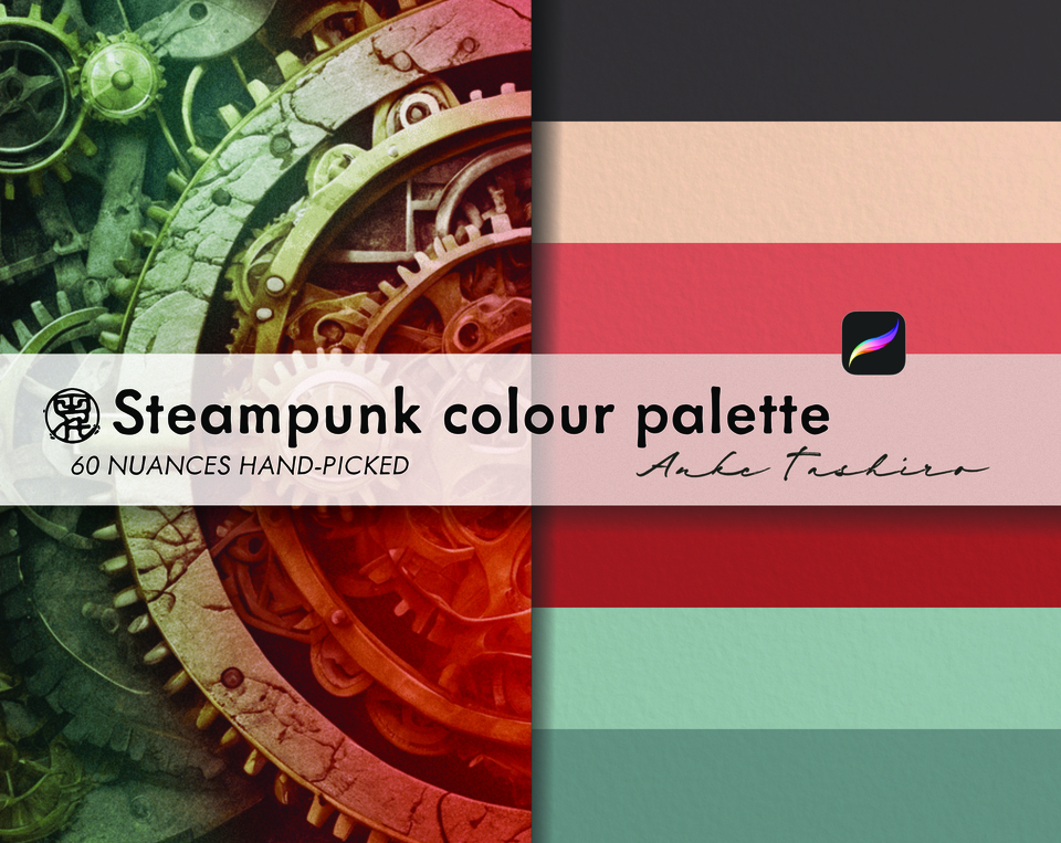 Steampunk colour palette for Procreate