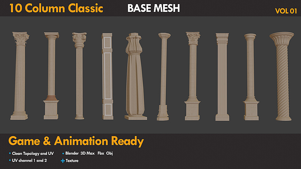 10 Column Basemeshes