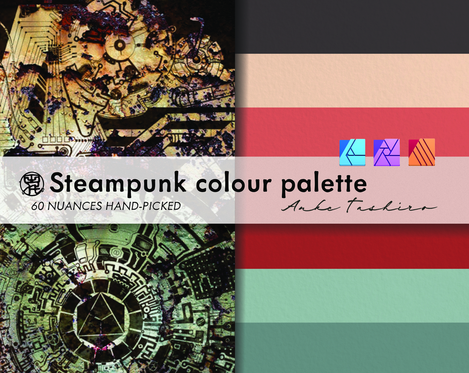 Steampunk colour palette for Affinity
