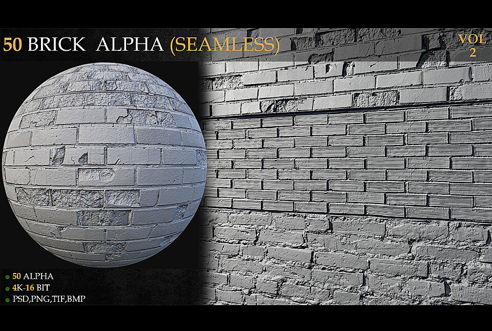 50 Brick Alpha (seamless)-VOL 2