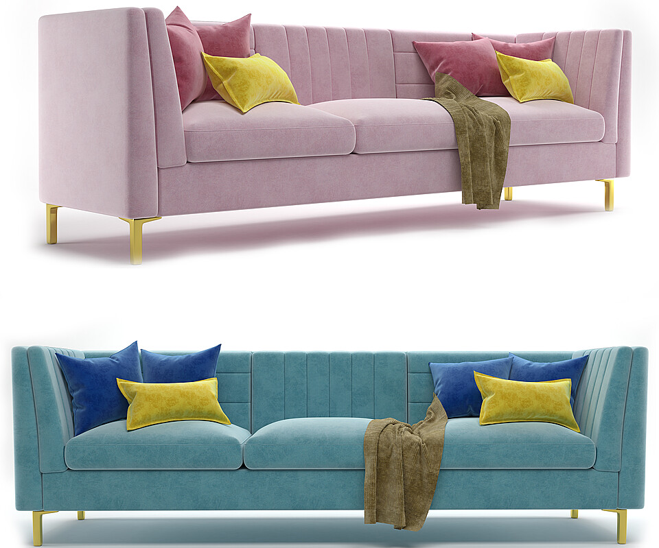 performance velvet sofa