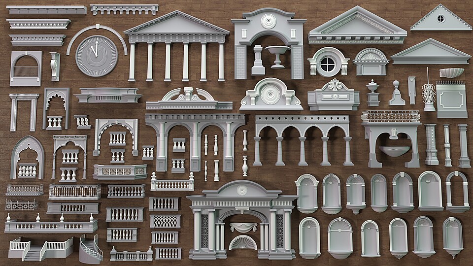 Building Facade Collection 7 - 88 pieces